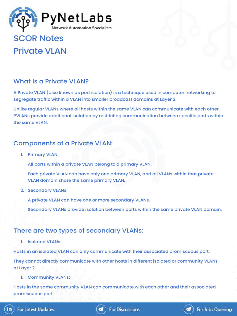 Private VLAN | PDF