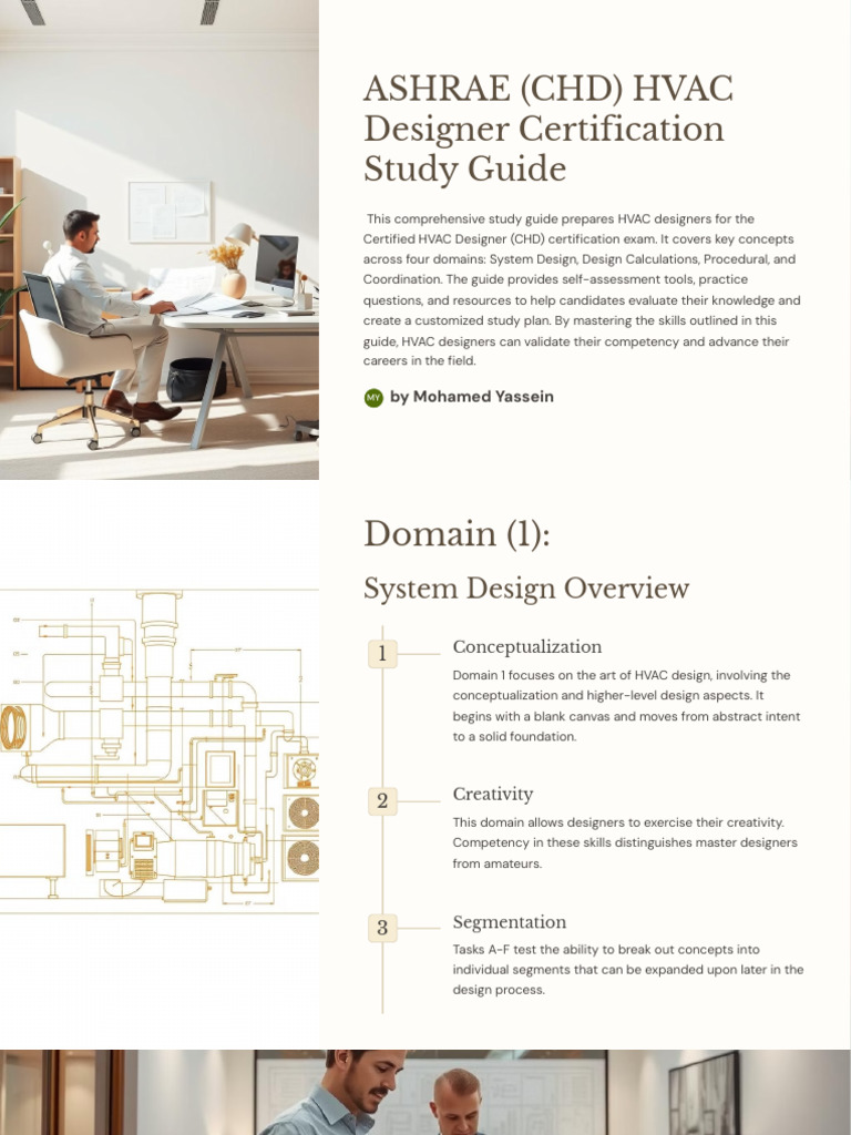 ASHRAE CHD HVAC Designer Certification Study Guide - 240828 - 135046 | PDF