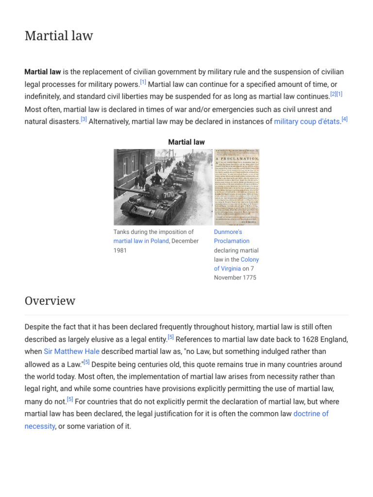 Martial Law - Wikipedia | PDF