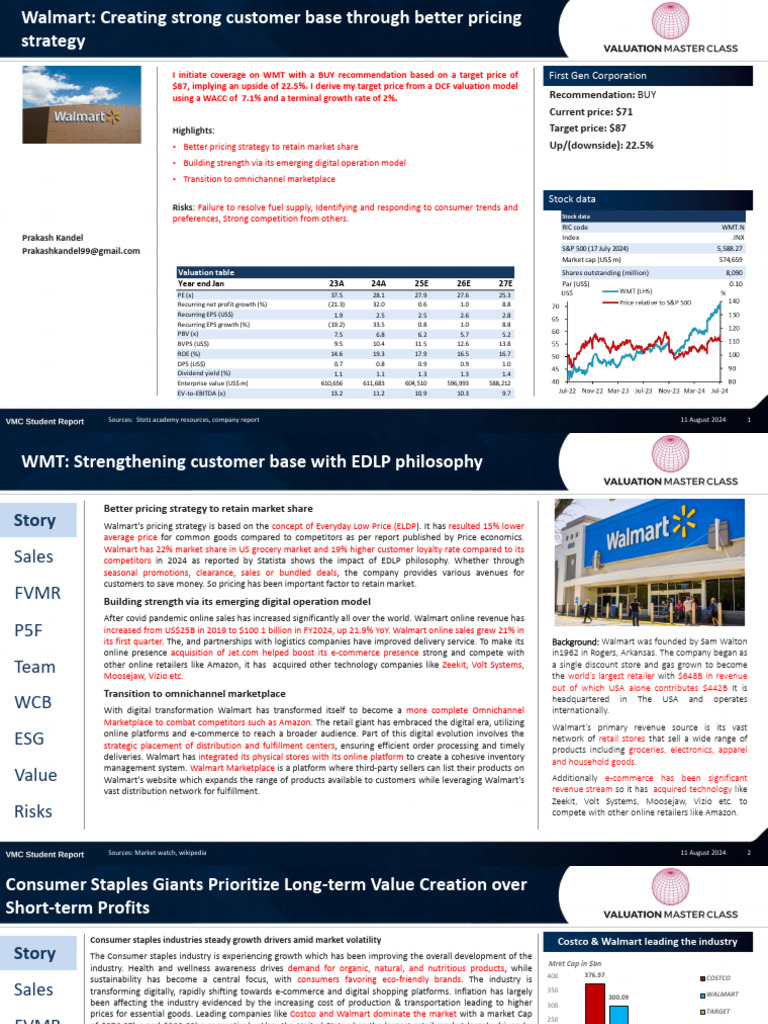 Walmart Final Report-1 | PDF | Walmart | Retail