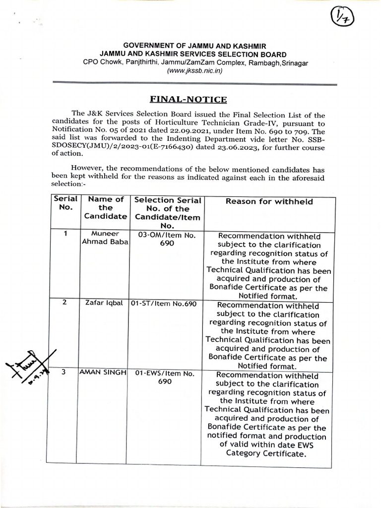 Final Notice 10092024 | PDF