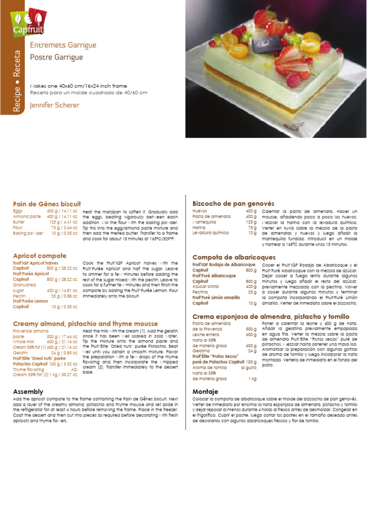 Cap Recette Alsace Jennifer Scherer en Es | PDF