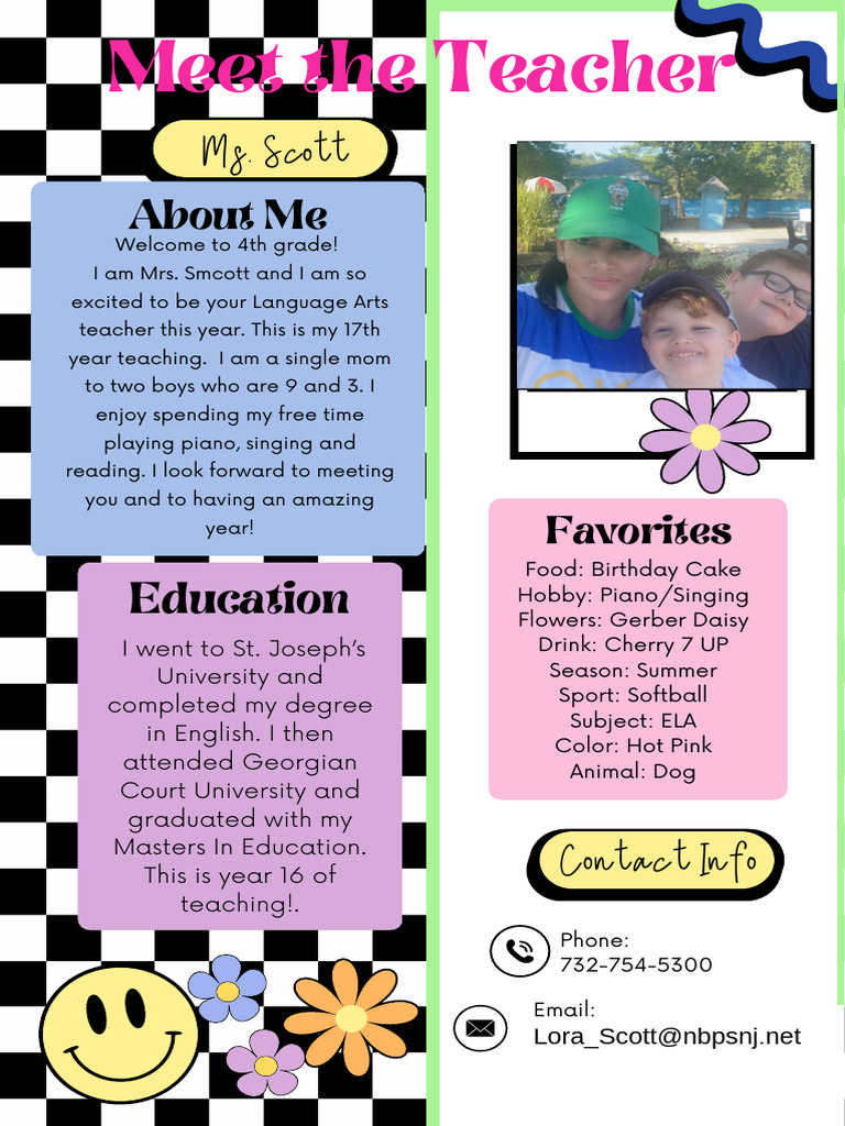 Meet the Teacher Flyer in Colorful Pastel Playful Style | PDF
