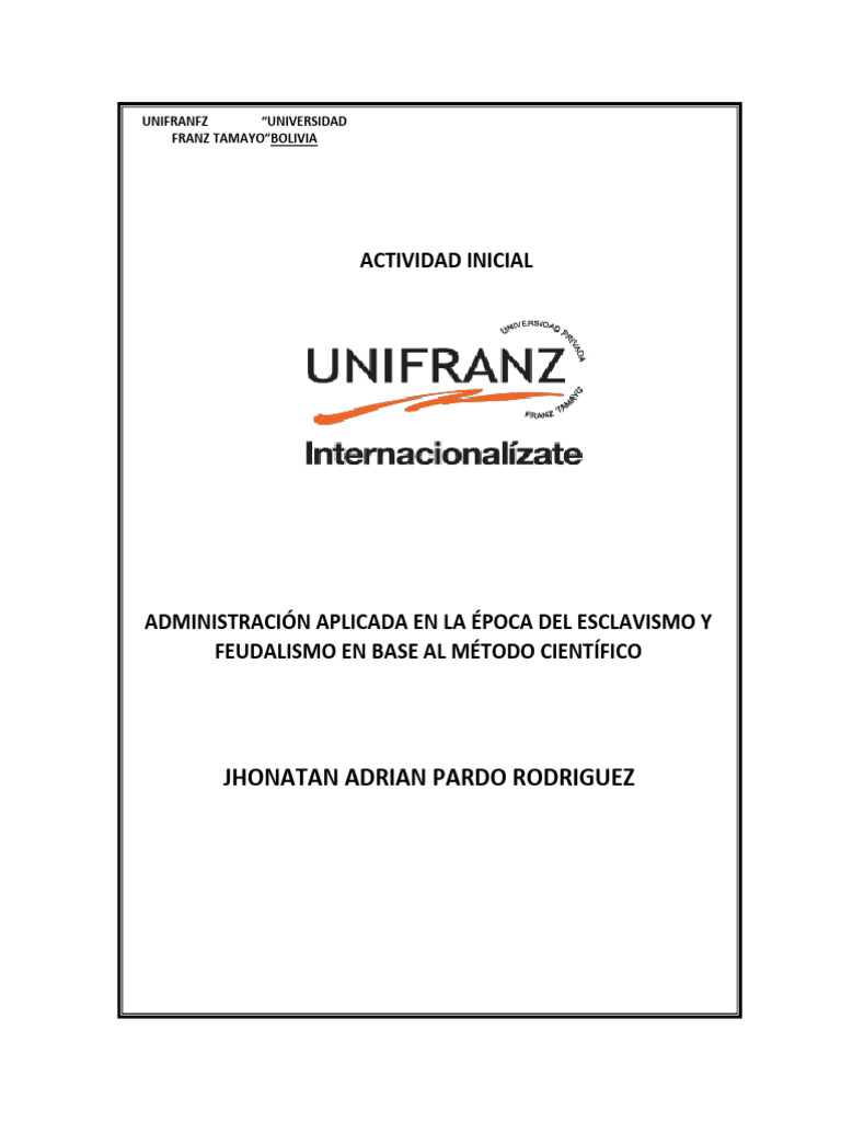 H2 ADMIN1 ACTV. INICIAL | PDF