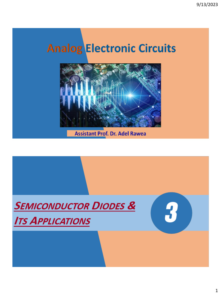 Analog Electronic Circuits - 03 | PDF