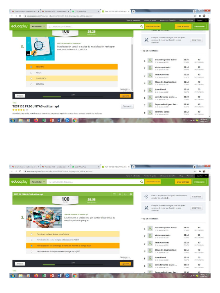 Evaluaciones Educaplay | PDF