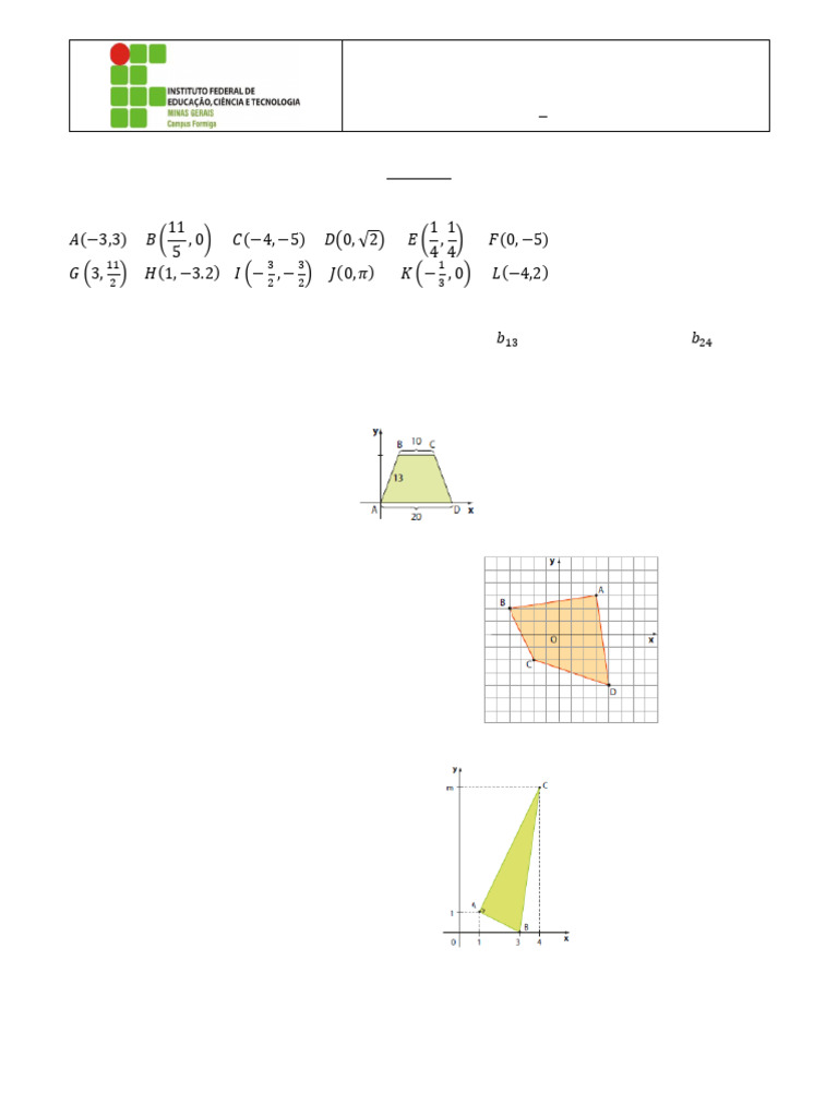 Lista de Exercicios - Cap 4 - Ponto e Reta | PDF