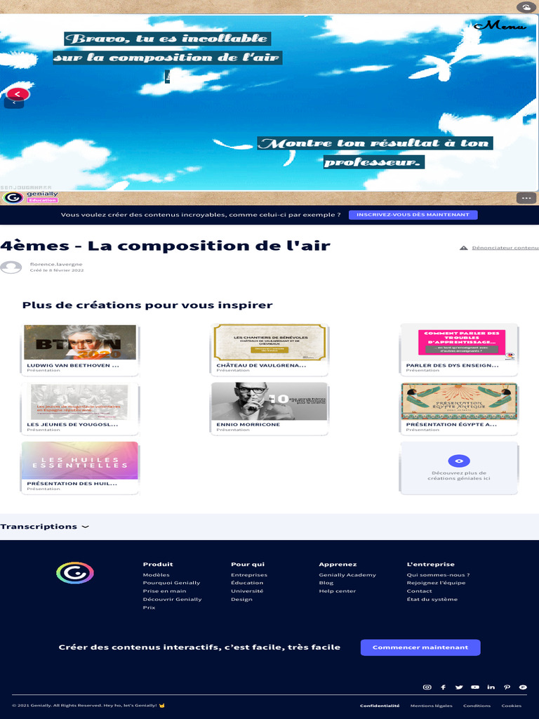 4èmes - La Composition de L'air | PDF