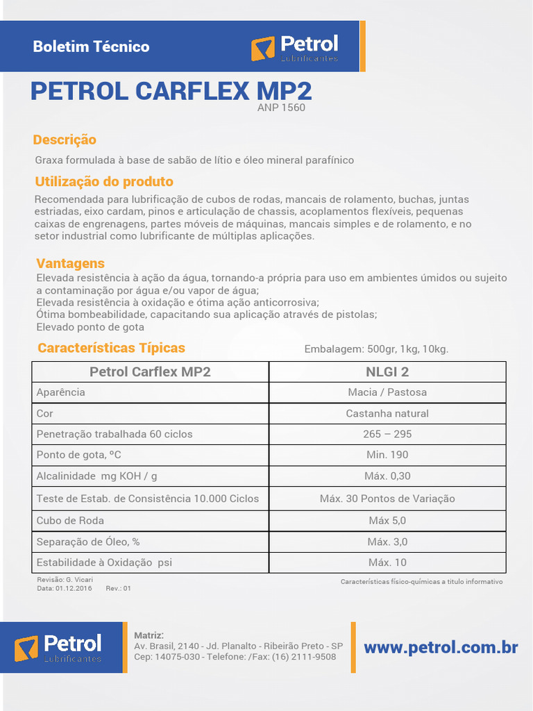 Petrol Carflex MP2 | PDF