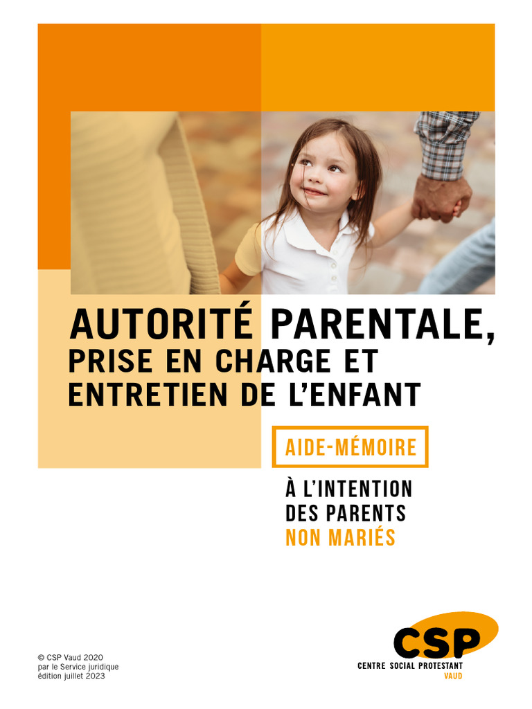 Autorite Parentale Aide Memoire CSP 2023.07.07 2 | PDF