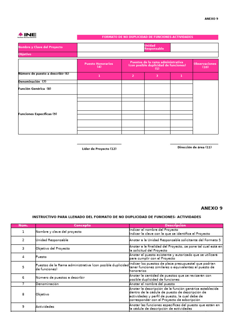 Anexo 8 Formato No Duplicidad de Funciones | PDF