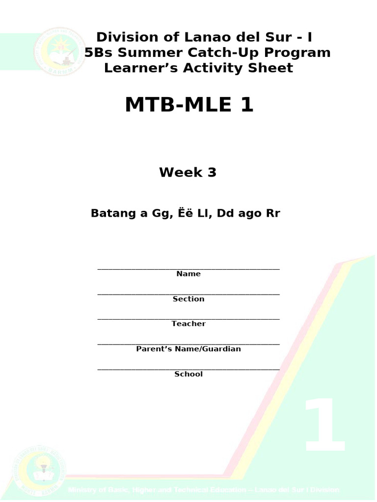 LDS1 MTB GR1 Week3 | PDF