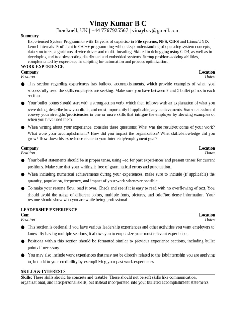 Wonsulting Resume Template (FILE - MAKE A COPY) | PDF