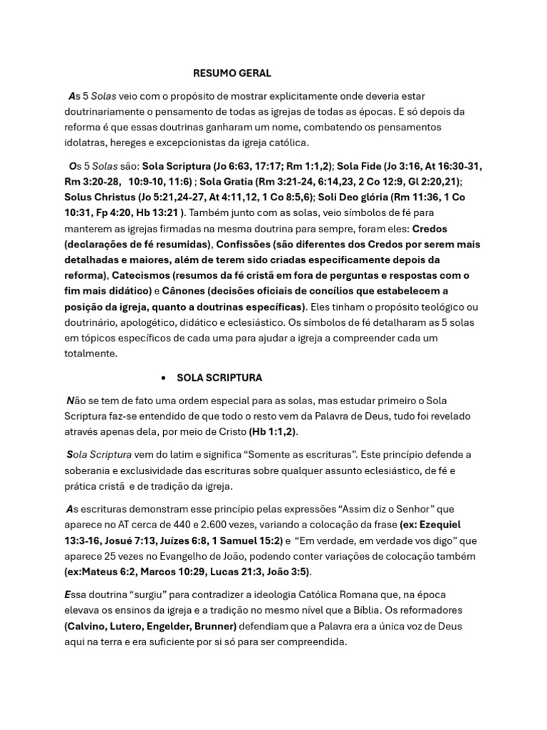 Resumo Da EBD | PDF