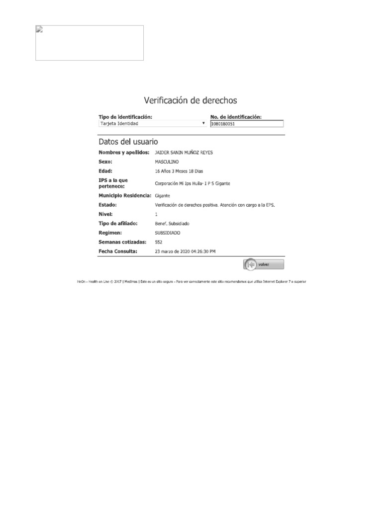 Verificiacion JAIDER SANIN MUÑOZ REYES | PDF