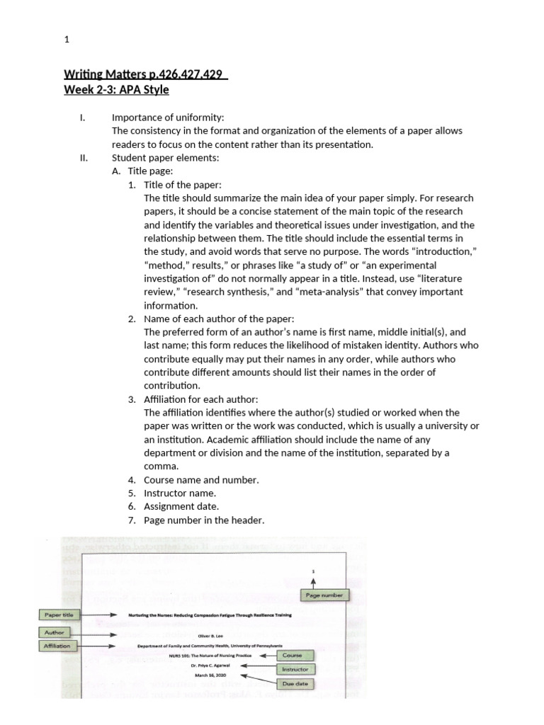 ENG 101 Week2-3 APA Style | PDF