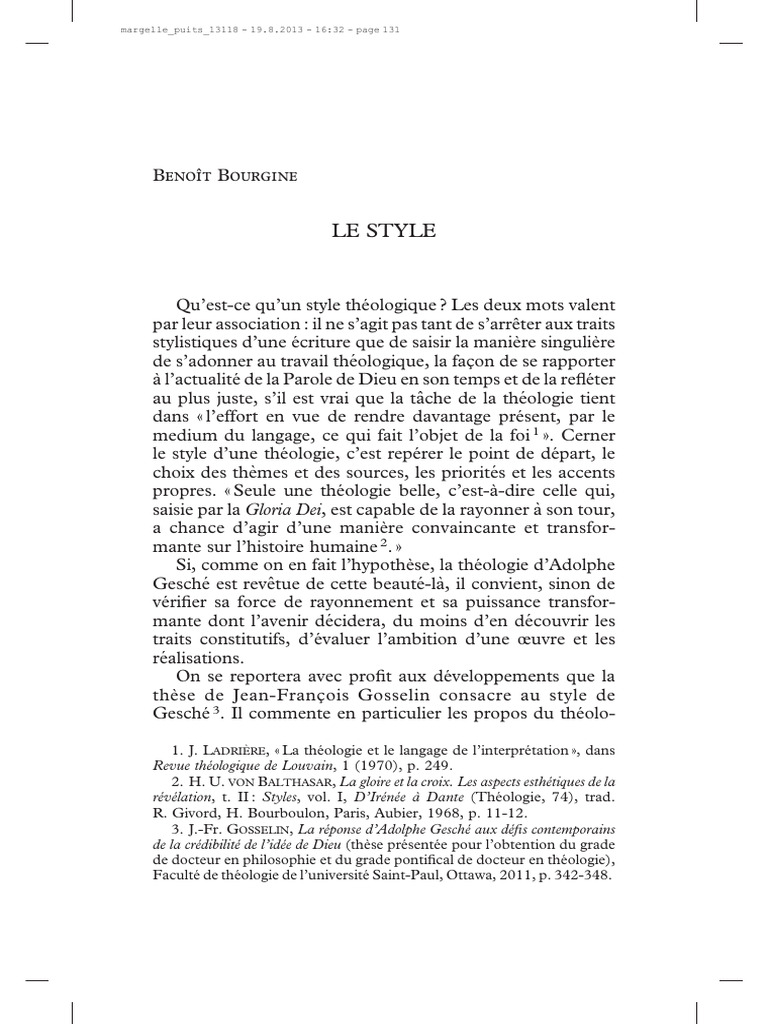 Le Style Adolphe Gesche Une Introduction | PDF