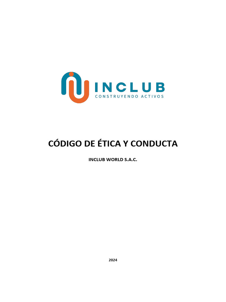Código de Etica y Conducta Inclub 2024 | PDF