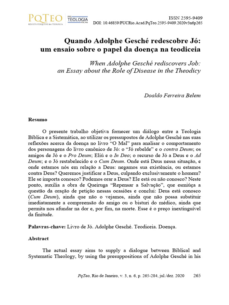 Quando Adolphe Gesche Redescobre Jo | PDF