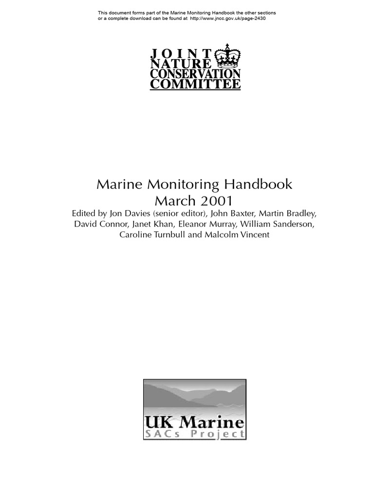 Marine Monitoring Handbook | PDF | Sonar | Oceanography