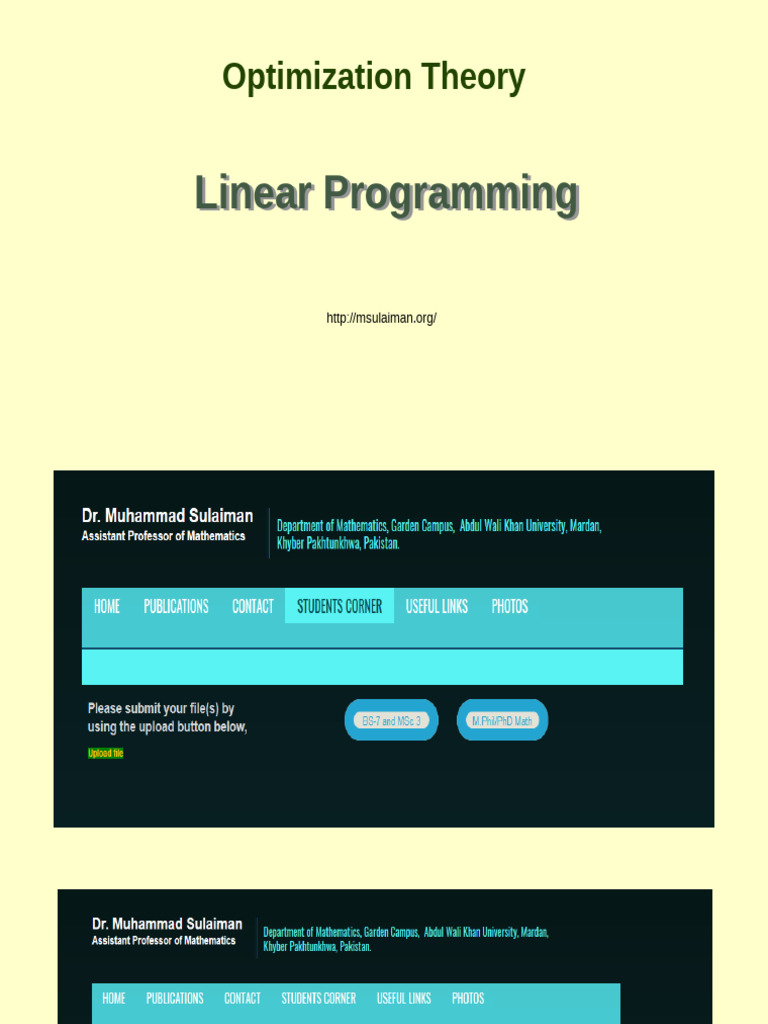 Linear Programming | PDF