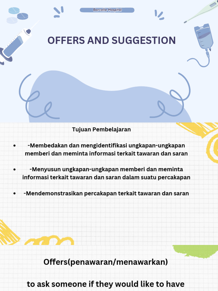 Offers and Suggestions in Communication | PDF