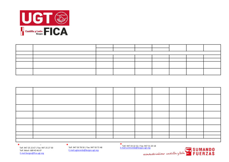Tablas Construccion 2024 Burgos | PDF