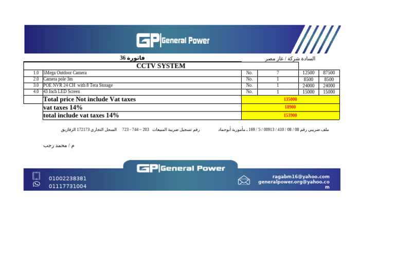 CCTV BOQ rev 02-2 | PDF