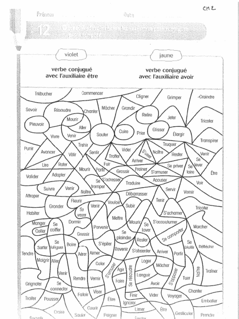 Coloriages Magiques Conjugaison CM2 | PDF