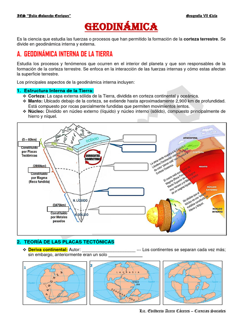 Geodinámica - Semana 3 - Estudiante | PDF | Placas tectónicas | Temblores