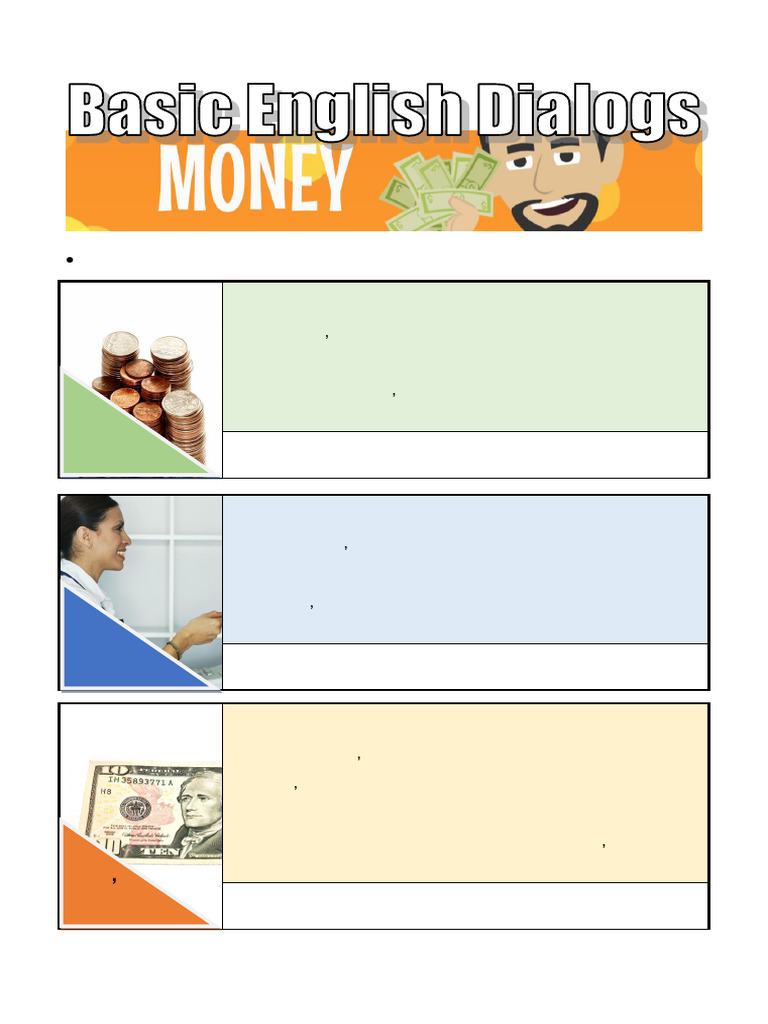 Basic English Dialogs Money Pdf