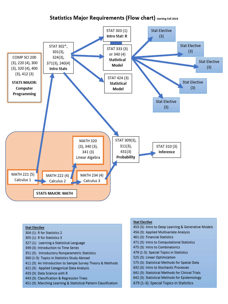 Statistics Major Flow Chart | PDF