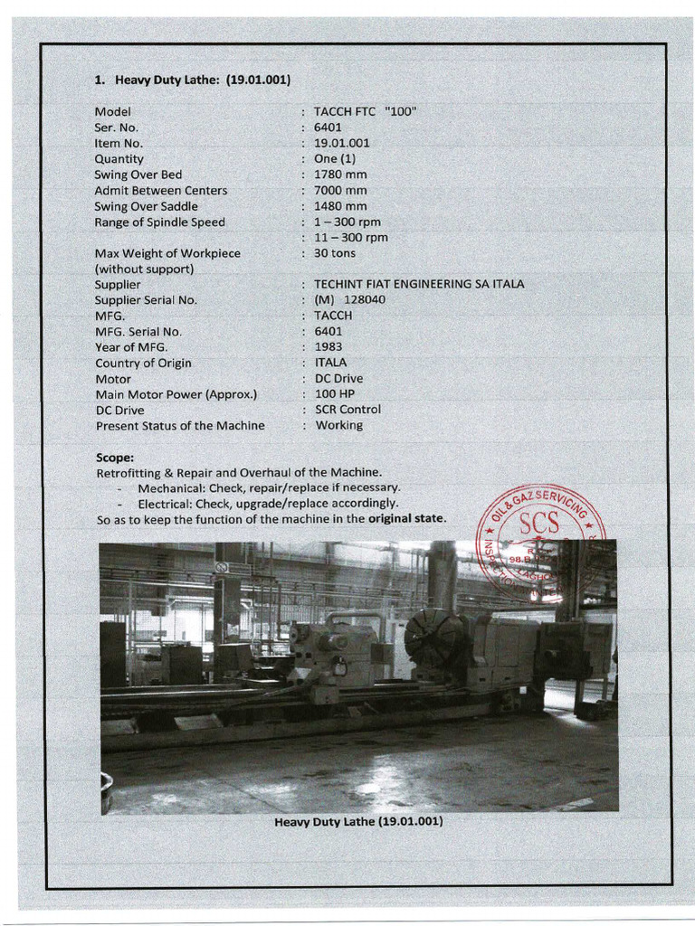 Scs Atm - Client CNC Machines Maintenance Scoops Request | PDF