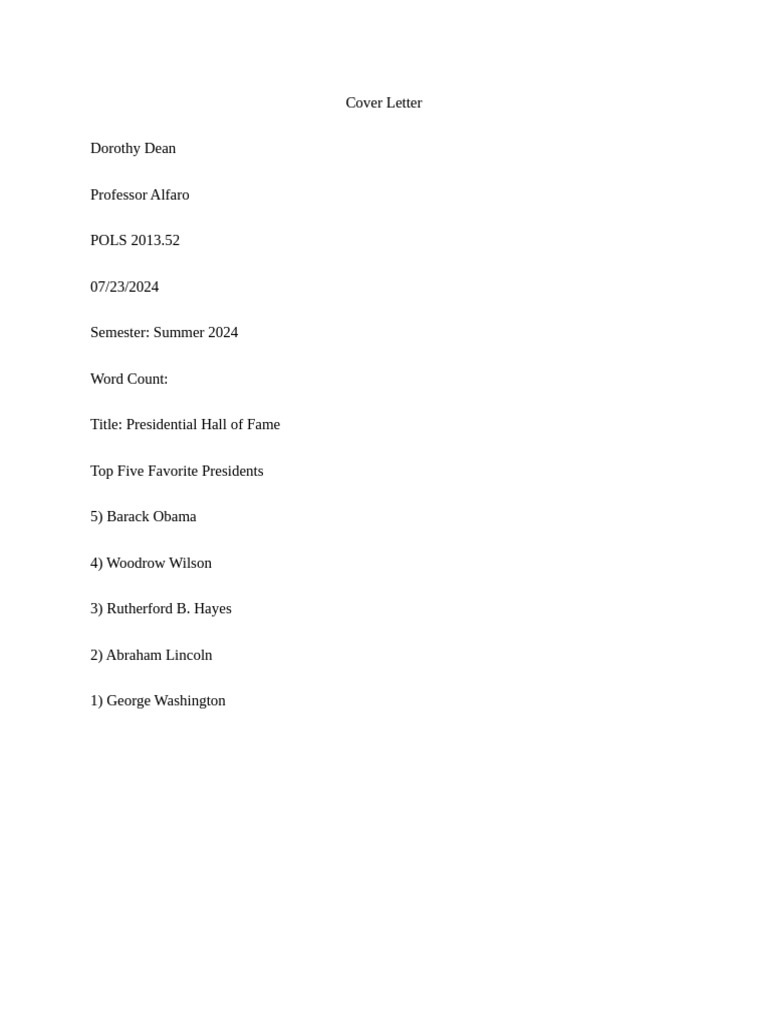 Presidential Hall of Fame | PDF