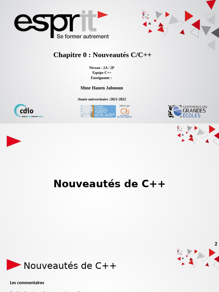 Chap0 Nouveautés | PDF