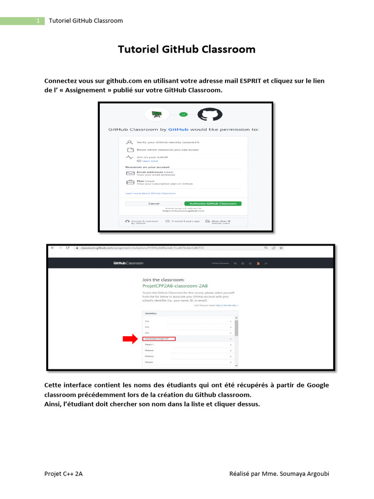 Github Classroom - Guide Etudiant | PDF