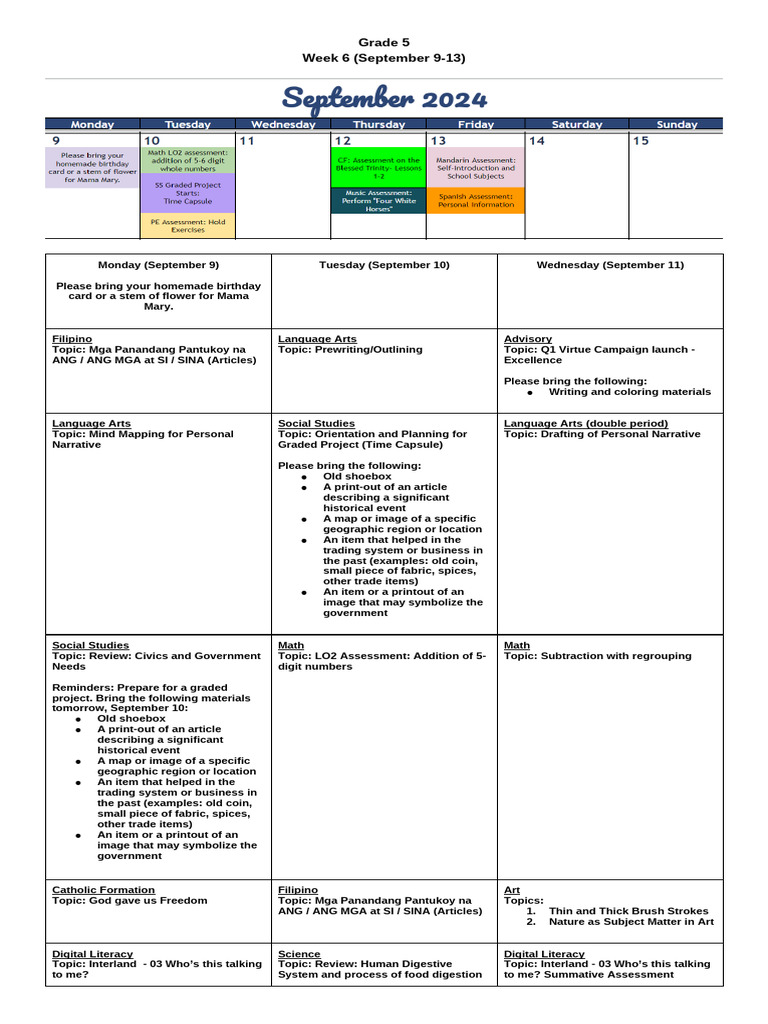 Grade 5 Q1 Week 6 | PDF