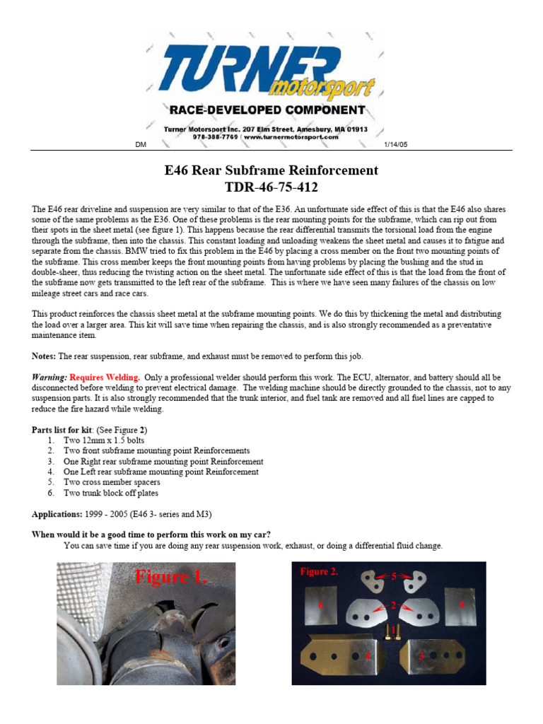 Subframe Reinforcement Retrofit | PDF