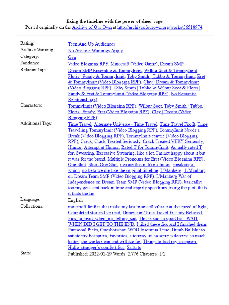 Fixing The Timeline With | PDF