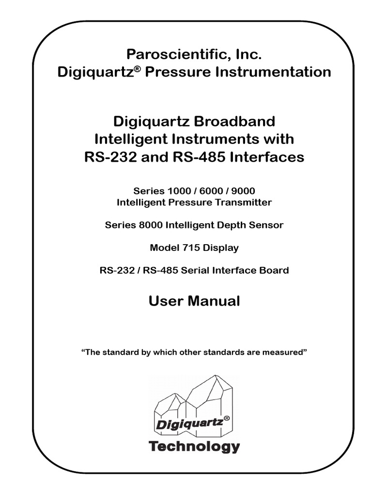 Digiquartz Operations Manual For RS 485 RS 232 | PDF