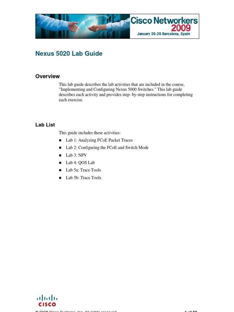 LABDCT 2002 (Guide) Nexus.5020.Lab - Guide | PDF | Network Switch | Ip ...