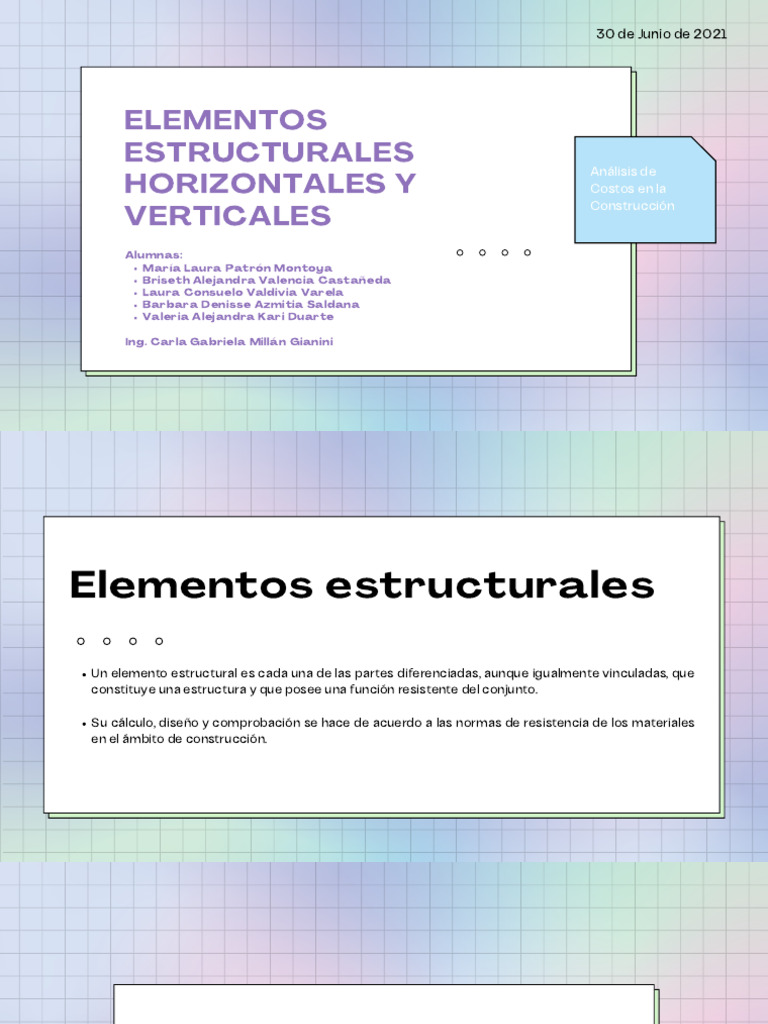 Elementos Estructural Horizontales y Verticales | PDF