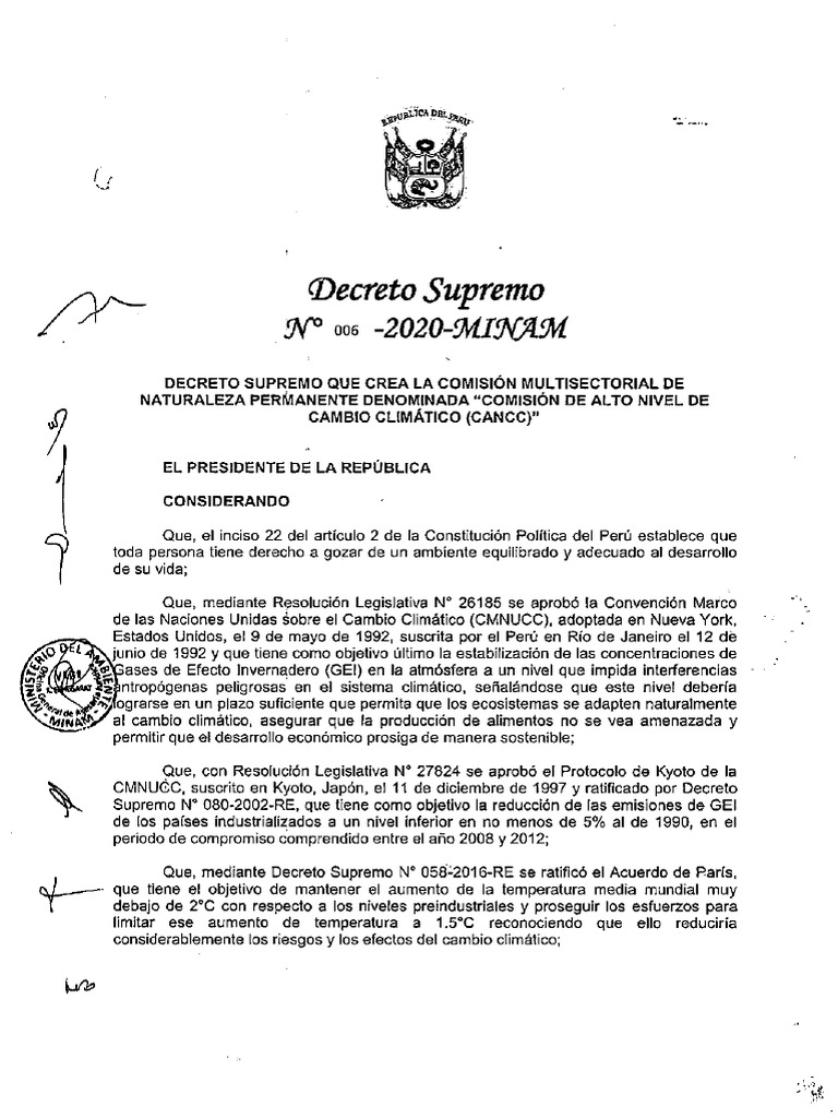 Cancc Ds. 006 2020 Minam | PDF