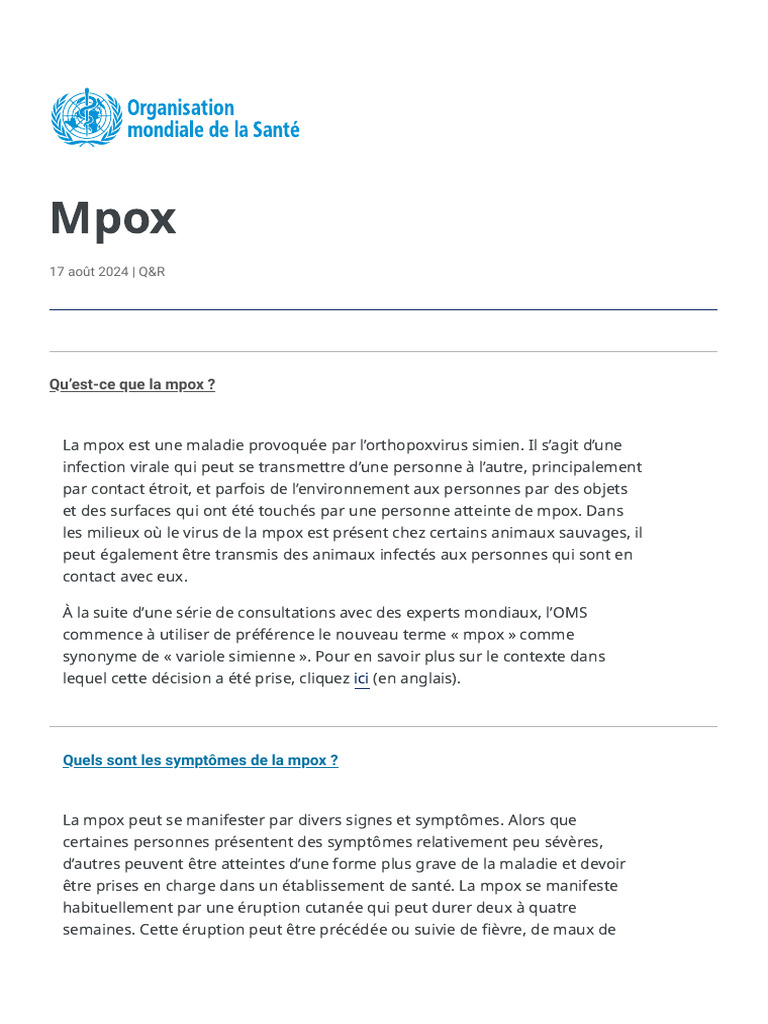 Mpox | PDF