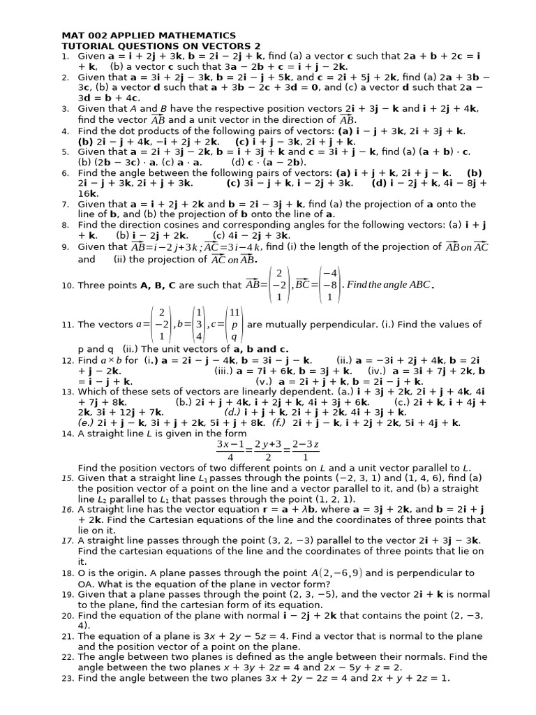 Vector Tutorial | PDF
