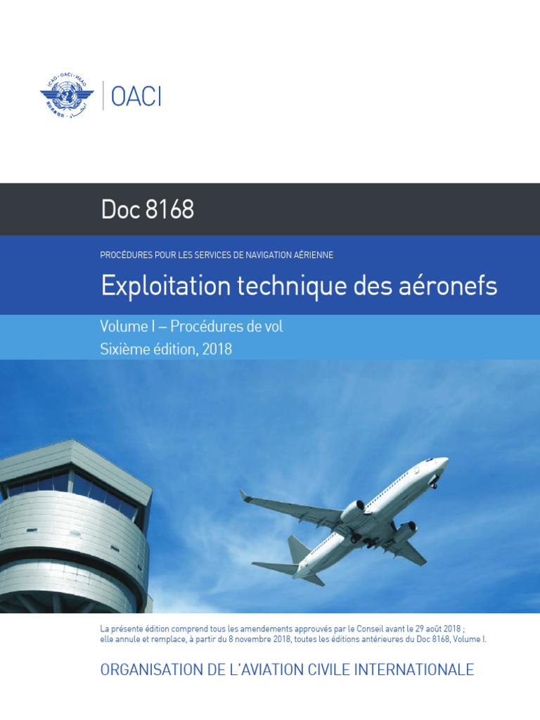 8168 Exploitation Technique Des Aéronefs, Volume I (PANS OPS) | PDF