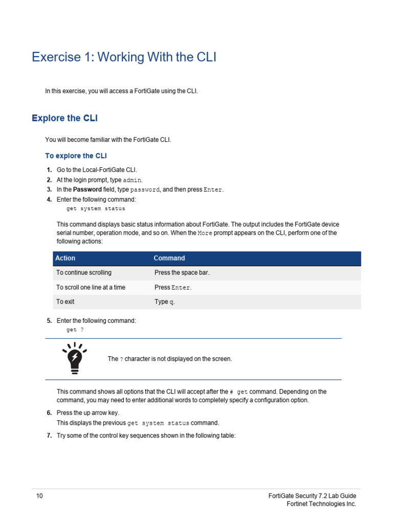 Fortinet Fortigate Security Lab Guide For Fortios 7-2-10 | PDF