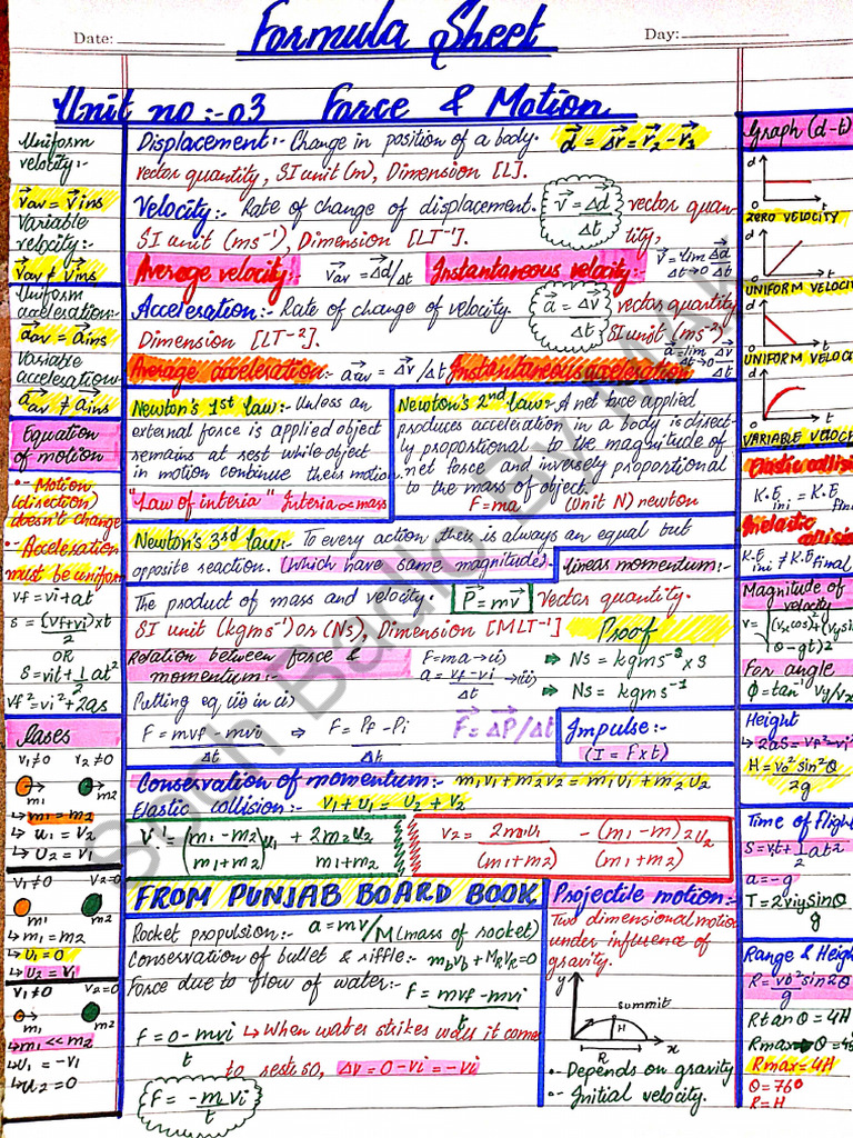CH 03 Force Motion 1 1 | PDF