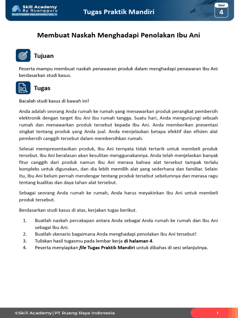 TPM 4 Naskah Penolakan Ibu Ani - Dedeh Yuliani | PDF