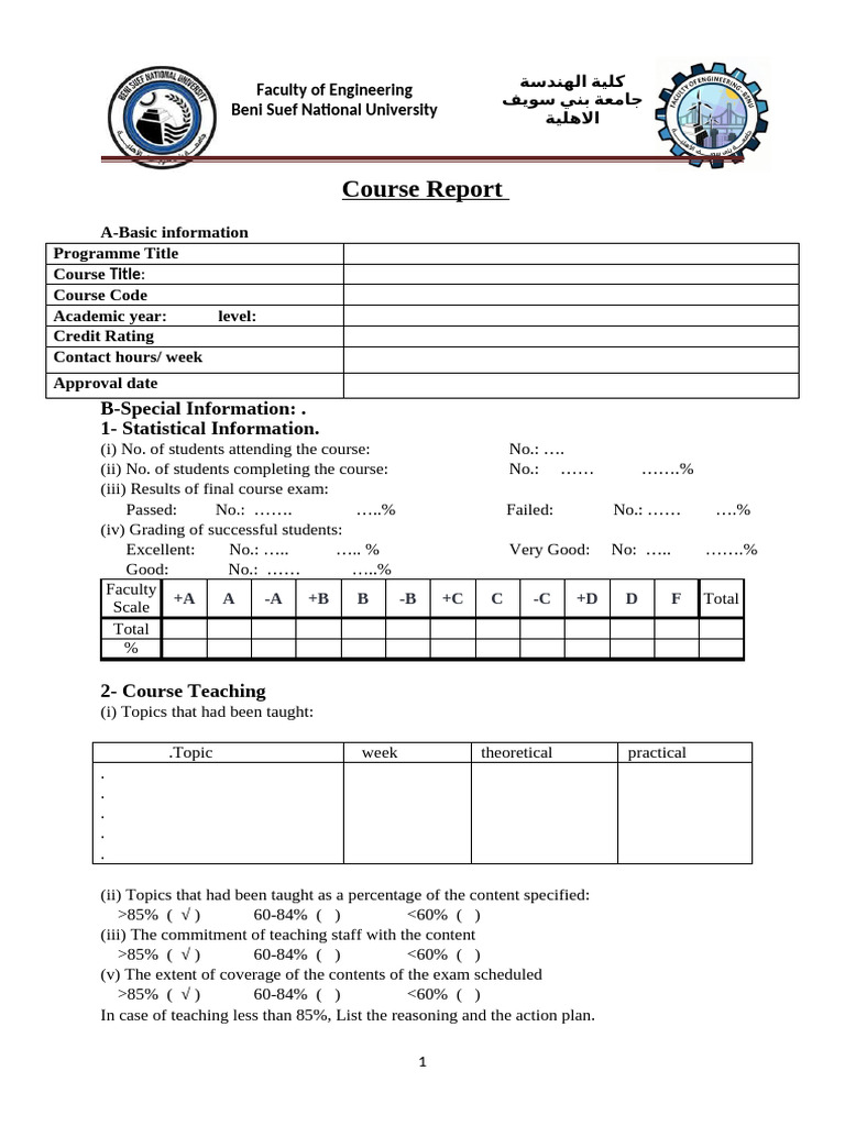 Course-Report BSNU | PDF